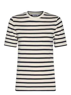 JIL SANDER Striped Cotton T-shirt - Mariniere