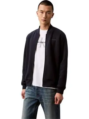 Calvin Klein Bonded Sherpa Bomber Jacket - Dark Sapphire