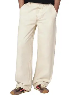 Loewe Vintage-effect Cotton Trousers - Beige