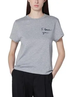 Loewe T-shirt With Embroidery - Grey