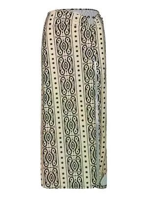 Johanna Ortiz Nuevo Destino Printed Midi Skirt - Neutrals