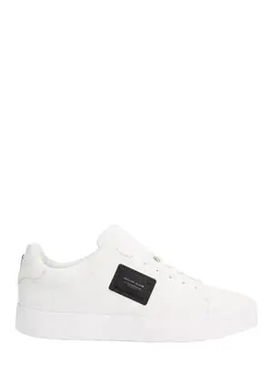 Philipp Plein Logo-detail Leather Sneakers - White