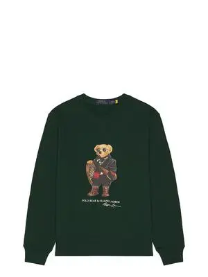 Polo Ralph Lauren Novelty Holiday Bear Crewneck Sweatshirt - Moss Agate