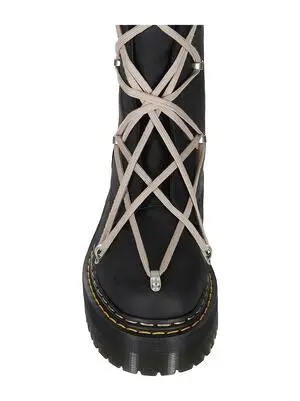 Rick Owens X Dr. Martens 1b60 Quad Sole Pentacle Boots - Black