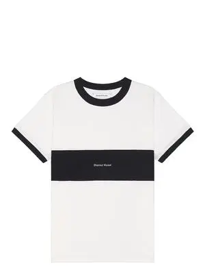 DISTRICT VISION Japan Cotton Tee In White - Vintage White & Black