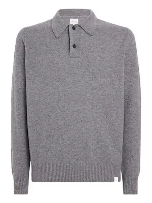 Norse Projects Merino Lambswool Polo Sweater - Grey