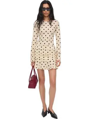 REFORMATION Brielle Knit Mini Dress - Natural