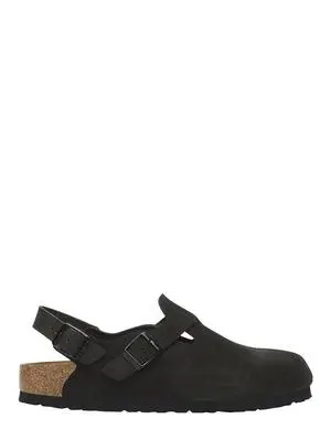BIRKENSTOCK Tokio Suede Clogs - Black