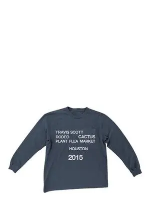 TRAVIS SCOTT Rodeo Cpfm 2015 Long Sleeve Tee Shirt - Navy Blue