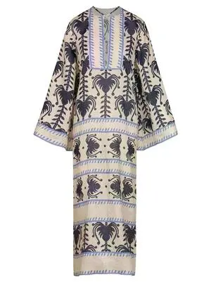 Johanna Ortiz Wild Savannah Printed Midi Dress - Neutrals