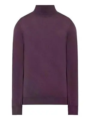Brunello Cucinelli Cashmere Roll Neck Sweater Purple