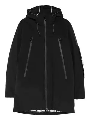 OUTHERE Hooded Zip-up Coat - Black