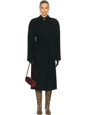Khaite Deena Melton Coat - Black