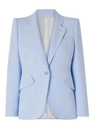 Alexander McQueen Crepe Blazer - Blue