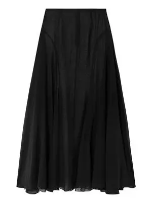 Sharon Wauchob Jay Asymmetric Pleated Silk-voile Skirt - Black