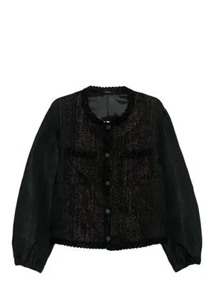 TAAKK Glitter-tweed Jacket - Brown