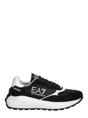 EA7 Logo Detail Lace-up Sneakers - Black
