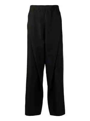 YOSHIOKUBO Pleat-detailed Straight-leg Trousers - Black