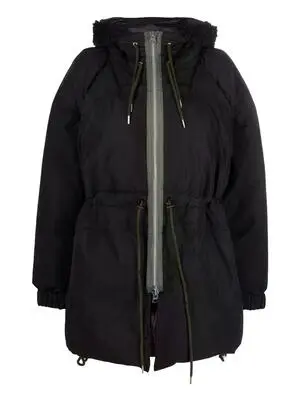 Sacai Drawstring Hooded Parka - Black