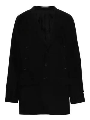 Yohji Yamamoto Single-breasted Coat - Black