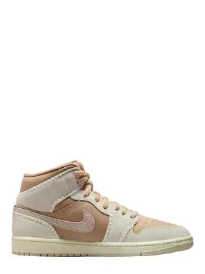 JORDAN 1 Mid SE Lace-Up Sneakers Neutrals