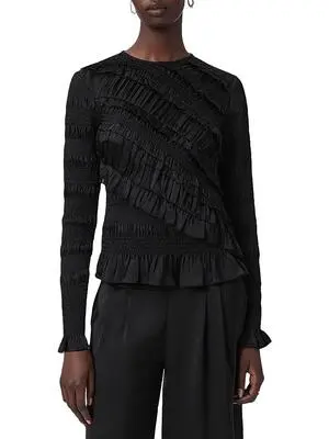 ALLSAINTS Nyla Long Sleeve Top - Black