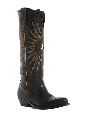 GOLDEN GOOSE Wish Star Western Boots - Black