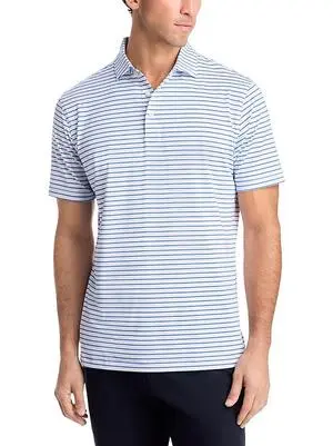 Peter Millar Dunnes Performance Polo Shirt White/windsor Blue