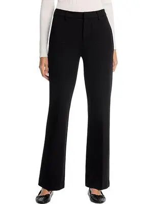 LIVERPOOL High-rise Cropped Flare Pants - Black