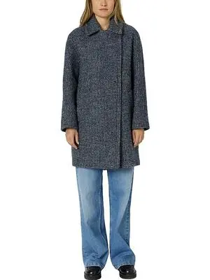 Gerard Darel Maliya Double Breasted Coat - Indigo