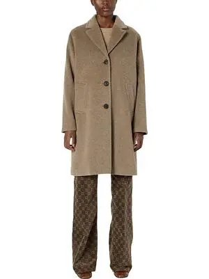 Gerard Darel Minaelle Wool Coat - Camel