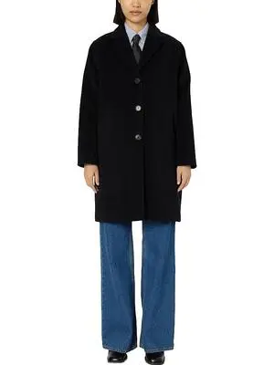 Gerard Darel Minaelle Wool Coat - Navy