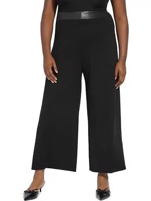 Lyssé Denver High-waist Wide-leg Ponte Pants - Black