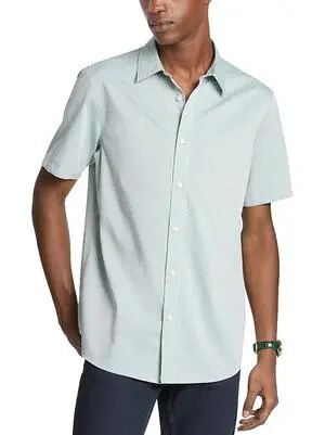 Michael Kors Dobby Classic Short Sleeve Shirt - Jewel Green