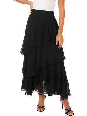 Vince Camuto Tiered Maxi Skirt - Rich Black