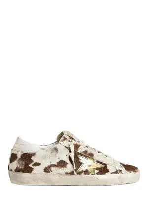 GOLDEN GOOSE Super Star Embellished Sneakers - White/brown