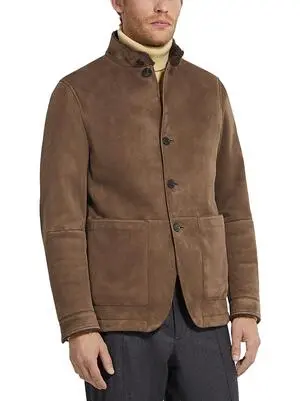 Zegna Shearling Il Conte Jacket - Brown