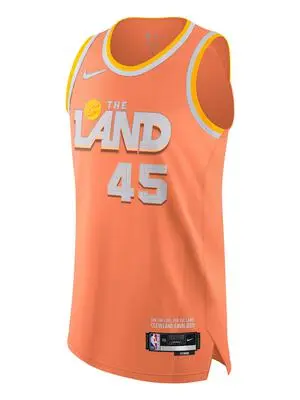 Nike Donovan Mitchell Cleveland Cavaliers City Edition Nba Authentic Jersey - Orange