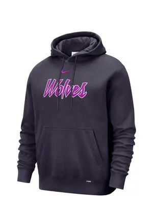 Nike Minnesota Timberwolves City Edition Basketball Club Pull-Over Hoodie Purple