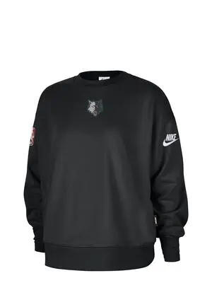 Nike Minnesota Timberwolves Hardwood Classics Nba Phoenix Fleece Premium Crewneck Sweatshirt - Black