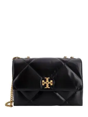 Tory Burch Kira Diamond Quilt Convertible Leather Crossbody Bag - Black