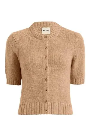 Khaite Nora Fitted Cardigan - Biscuit