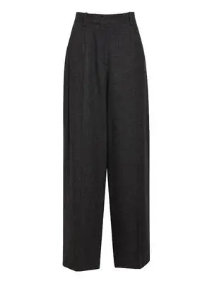 TOTEME Wide Trousers - Charcoal Melange