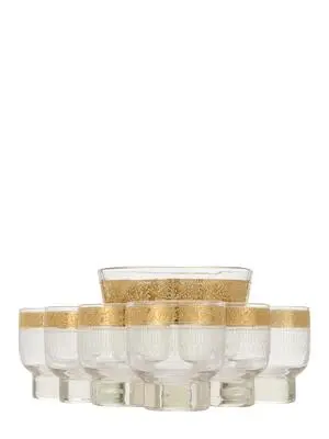 CULVER 22k Gilded Glassware Set Gold