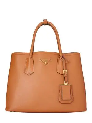 Prada Saffiano Double Bag - Orange