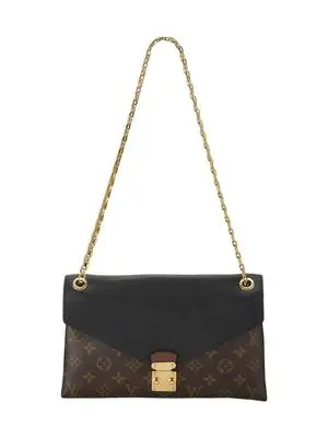 LOUIS VUITTON Monogram Canvas Pallas Chain Bag - Black