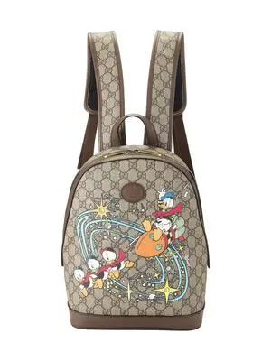 Gucci Disney X Gg Supreme Donald Duck Backpack - Brown