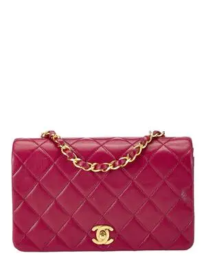 CHANEL Quilted Lambskin Full Flap Mini Shoulder Bag
