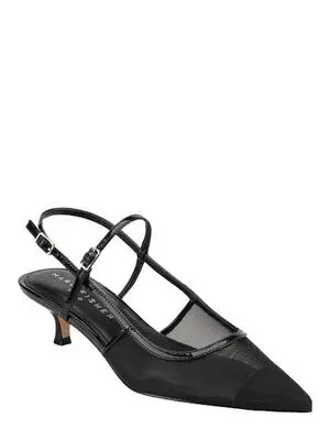 Marc Fisher Ceddy Slingback Kitten Heel Pumps - Black