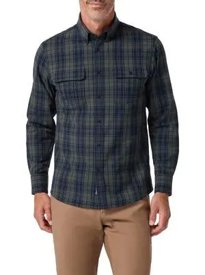 Mizzen+main Upstate Plaid Flannel Button-down Shirt - Olive Lucas Plaid